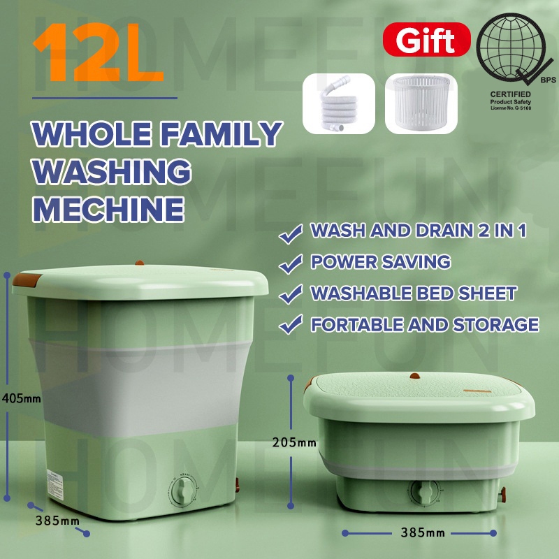 Small Mini Washing Machine With Dryer Portable 10/12L Automatic ...