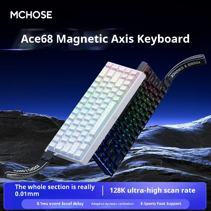 Mchose | ACE68 Keyboard | Hall Effect 0.1ms | Magnetic Switch Rapid Trigger | 68 Keys Esports ...