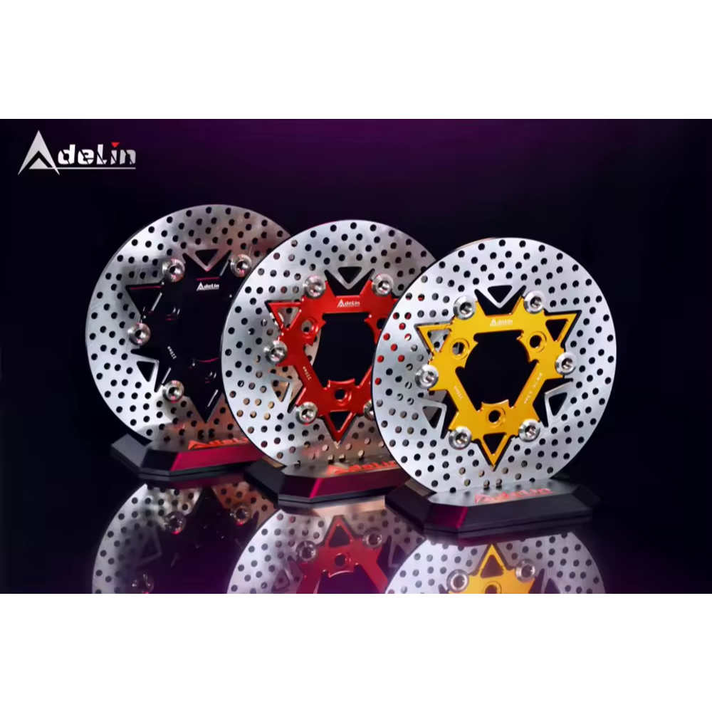 Motorcycle Brake Disc Brake Pads Adelin 220mm 3 Hole 70mm Aluminum ...