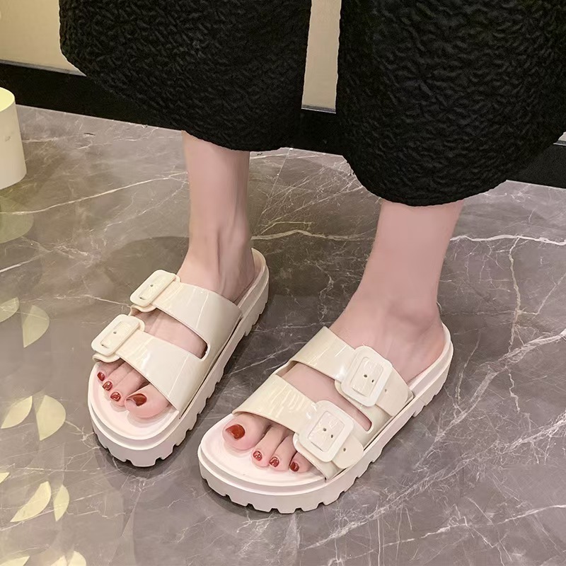 EXS New Fashion Thick bottom Two-strap Sandals for Women Casual Elegant ...