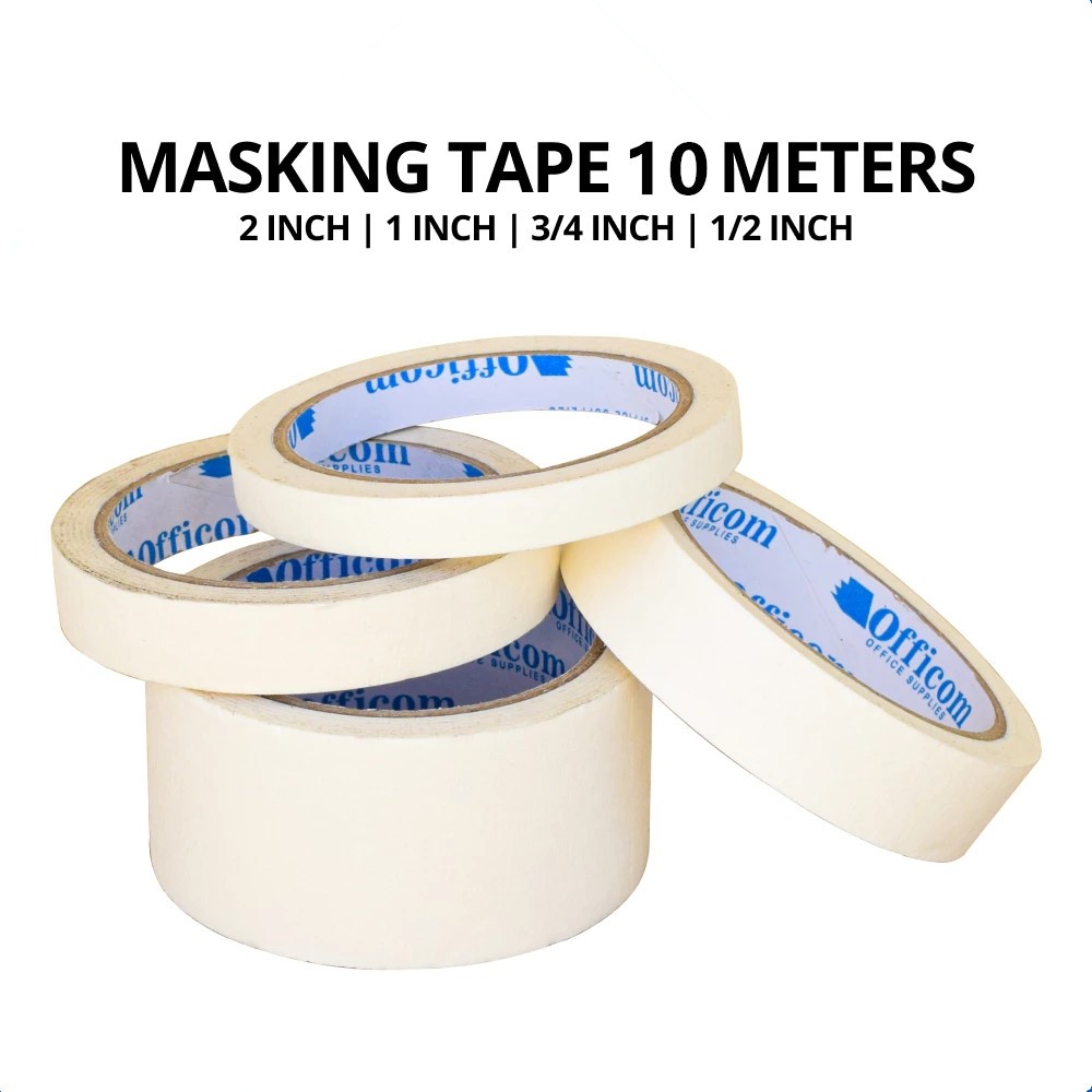 【Ready Stock】Masking Tape Paper Tape 2 inch | 1 inch | 3/4 inch | 1/2 ...