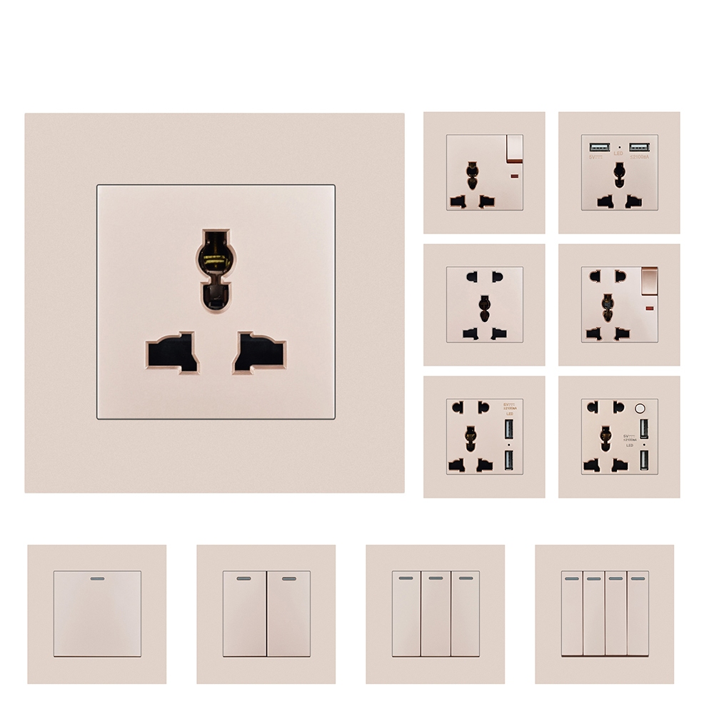 VISWE switch light light switch socket outlet wall switch usb socket ...