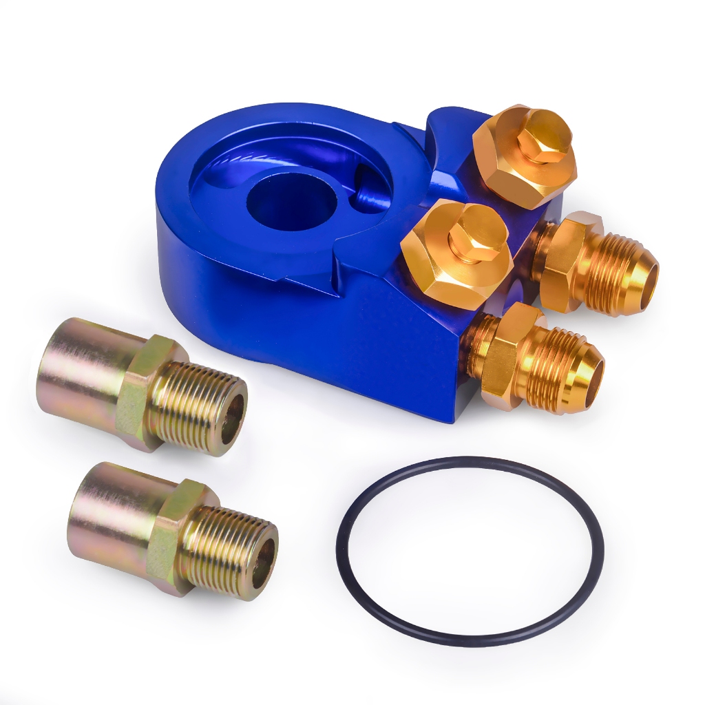 Oil Filter Cooler Sandwich Thread Plate Adapter AN10 Honda Aluminum Oil ...