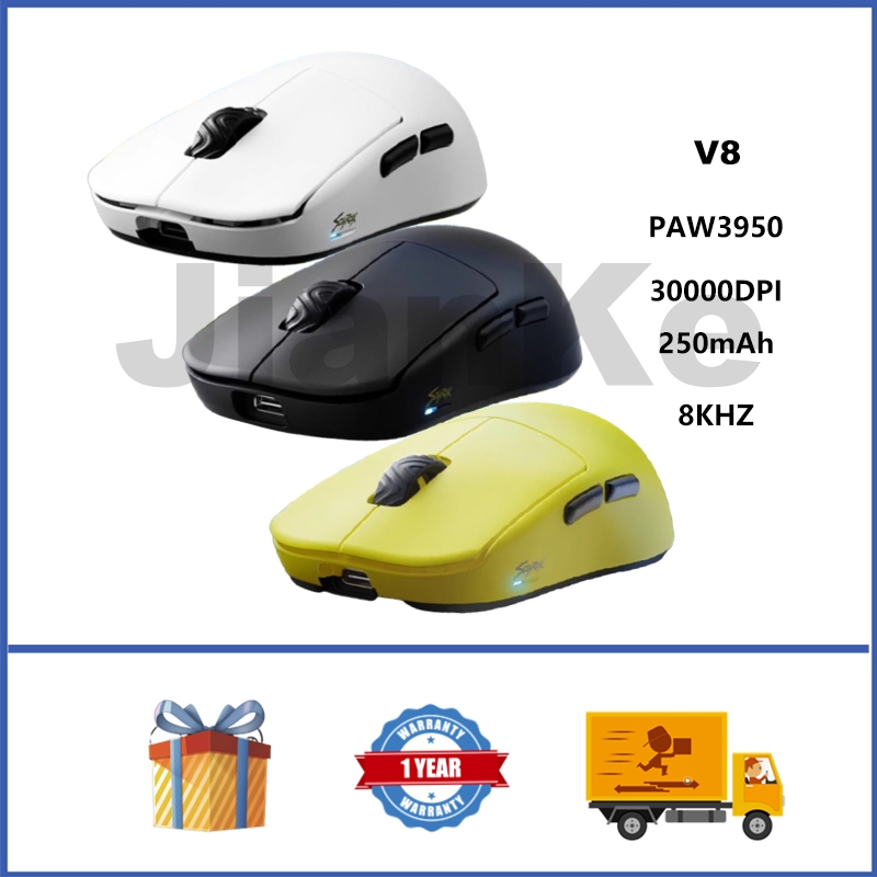 SCYROX V8 Wireless Mouse 30000DPI PAW3395 Lightweight Dual Mode Gaming ...