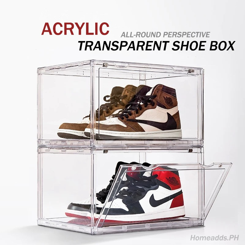 Acrylic sports shoe rack transparent shoe box storage cabinet shoe rack ...