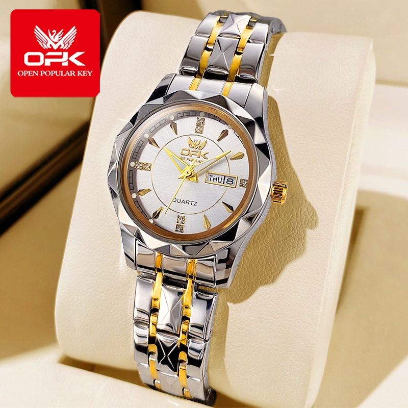 OPK Watch For Woman Gold Silver Women Waterproof Original With Box Relo ...