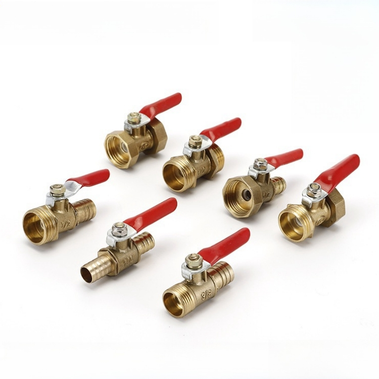 1/8 1/4 3/8 1/2 thread Barb Brass Ball Valves Water Oil Air Gas Fuel ...
