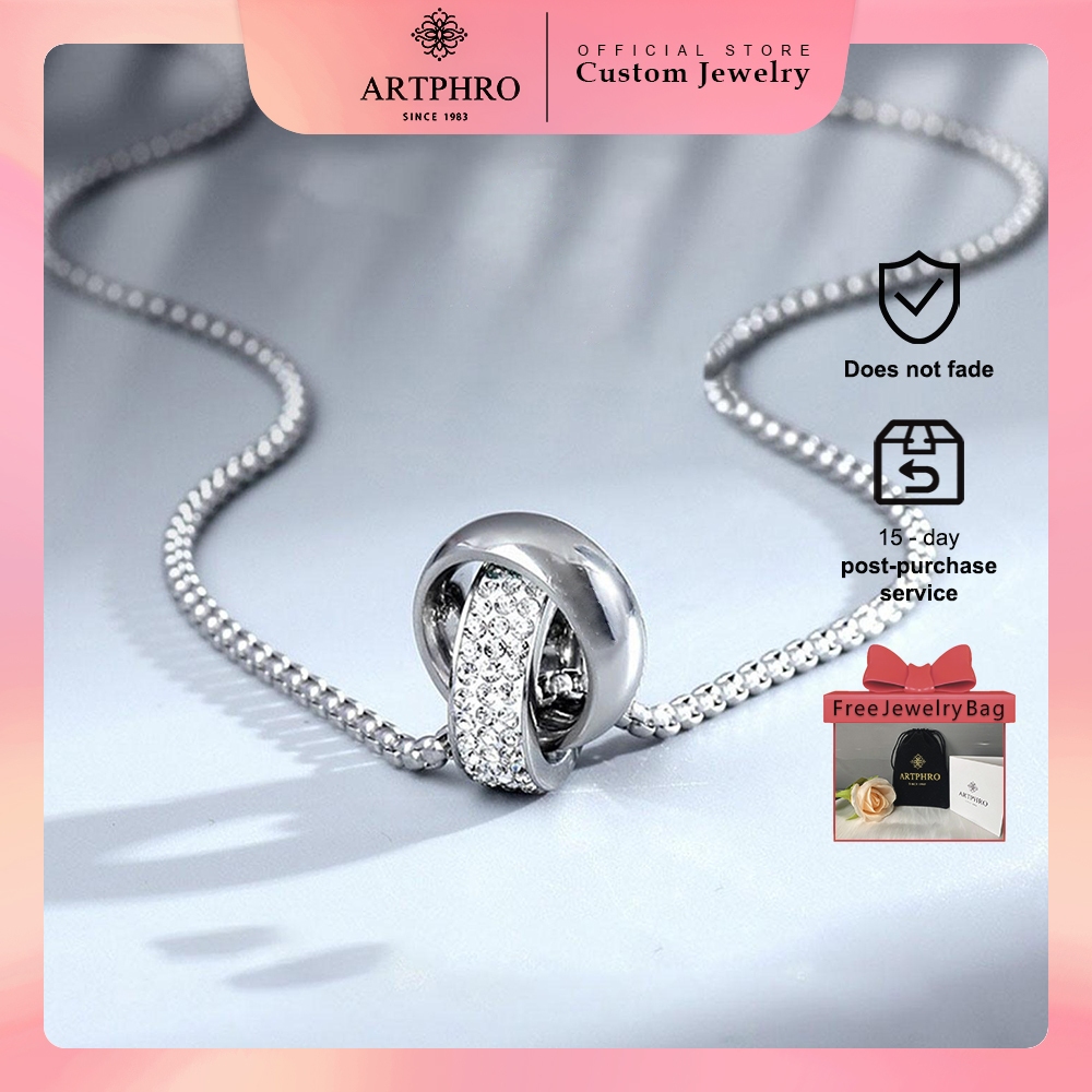 ARTPHRO Double-ring pendant necklace for men | Shopee Philippines