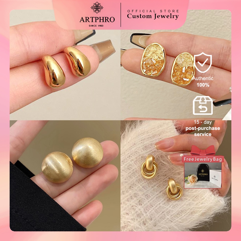 Artphro piercing earrings for women hypo allergenic gift party | Shopee ...