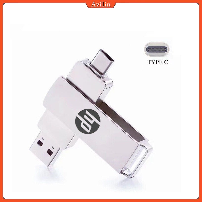 HP OTG Flash Drive 2TB 1TB 512GB 32GB flash drive 256GB Metal pen drive ...