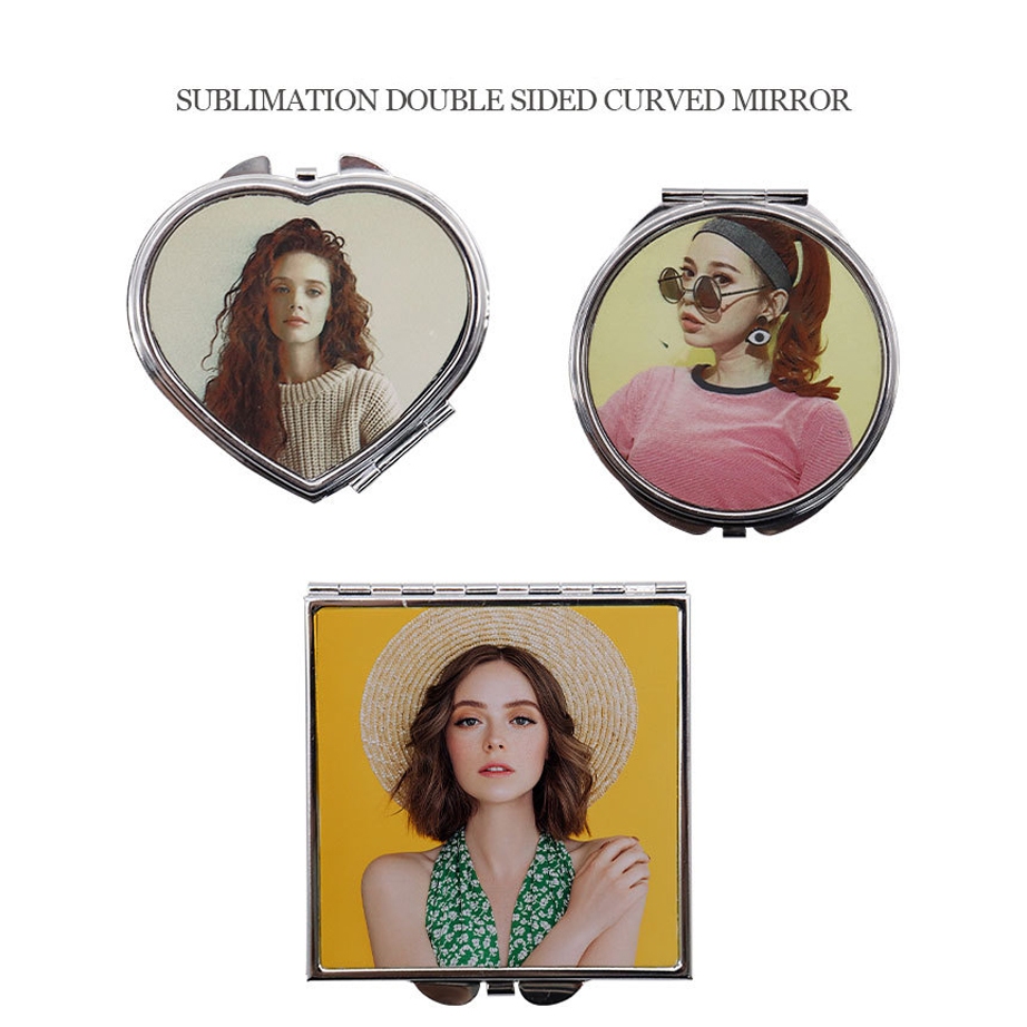 100 Pieces Blank Sublimation Mirror with Aluminium Plate DIY Customize ...