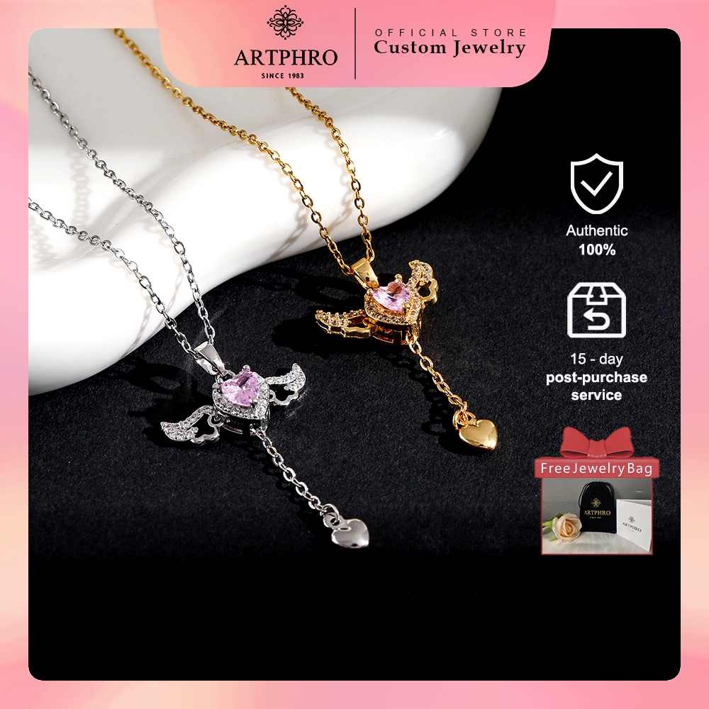 ARTPHRO Cupid's Heart Titanium Steel Pendant Necklace for woman for gf ...