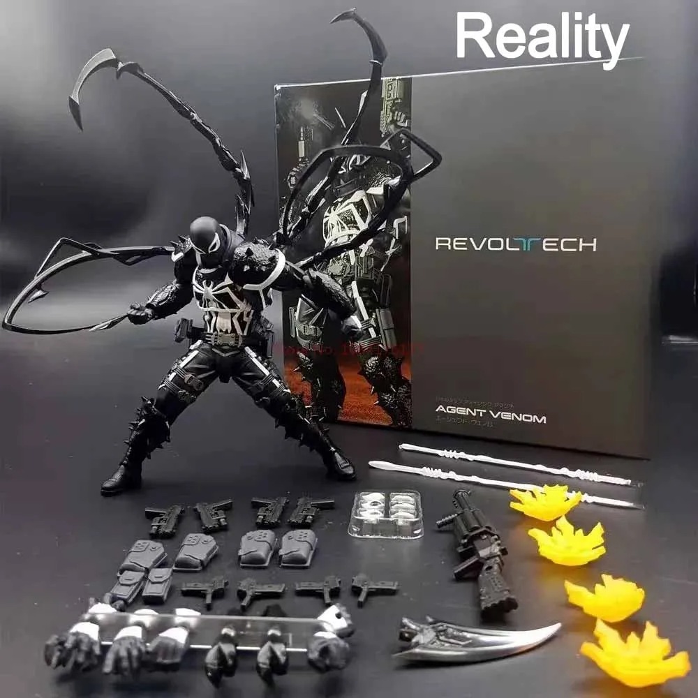 New Venom Revoltech Amazing Yamaguchi Figures Agent Venom Anime Figure ...