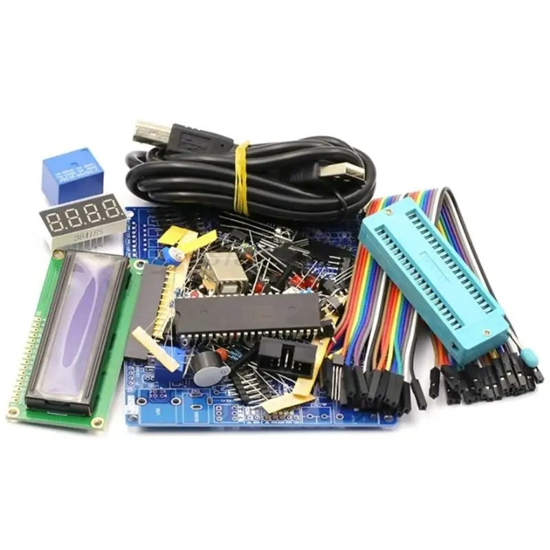 DIY Learning Board Kit Kit Accessories 51/AVR Microcontroller Development Board Learning Board ...
