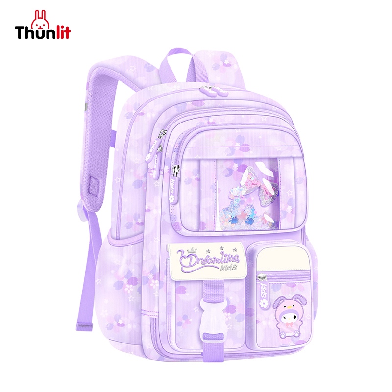 Thunlit Girls School Backpack 6-12 Years Old Sweet Dreamy Purple ...