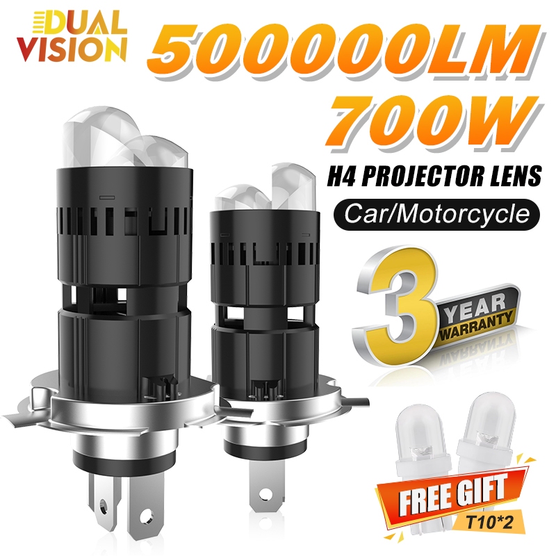 2pc Bi LED H4 Headlight For Car Projector Wireless 300W 30000LM High ...
