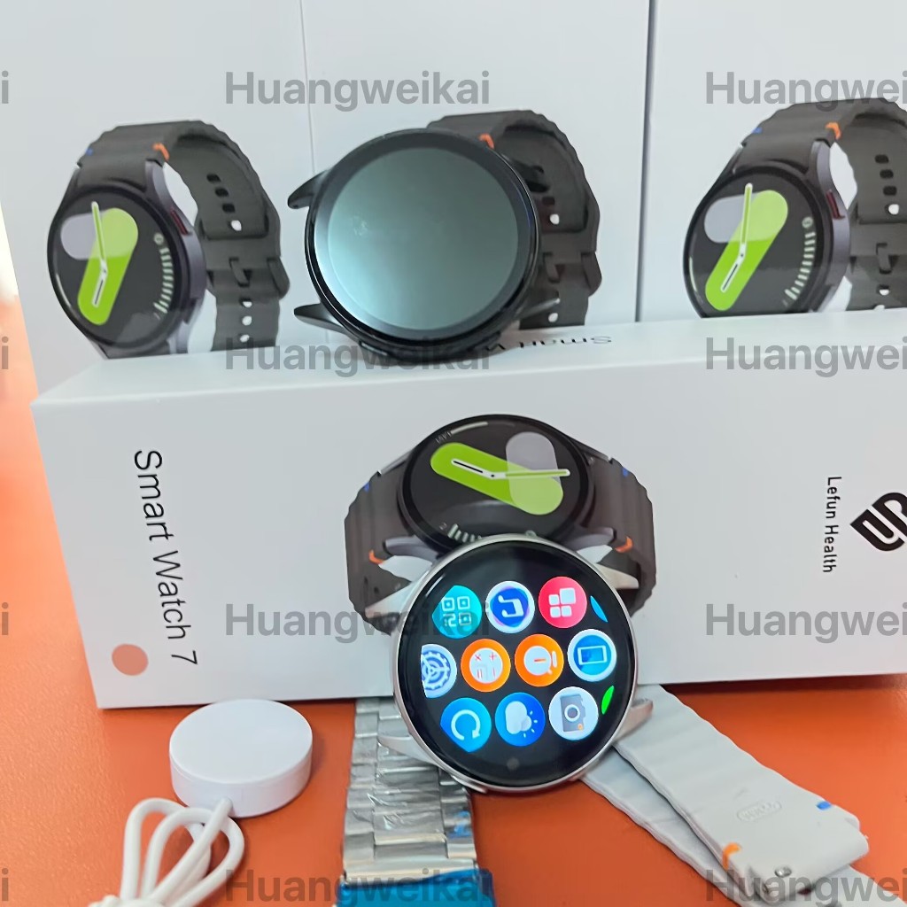 2025 Round Smartwatch Galaxy Watch Active 2 Full Touch Screen T7 Pro Smart Watch bluetooth calls ...