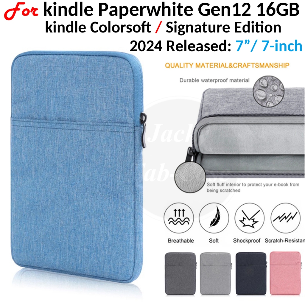 For kindle E-book Zipper Handbag Colorsoft Signature Edition Paperwhite ...
