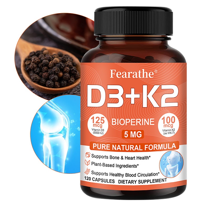 Healthy Vitamin D3 + K2 Capsules Dietary Supplement - Bone and Heart ...