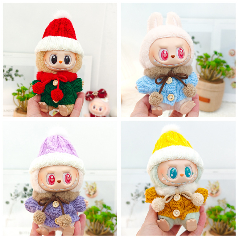 labubu clothes, sit down party labubu new year sweater, 10 colors ...