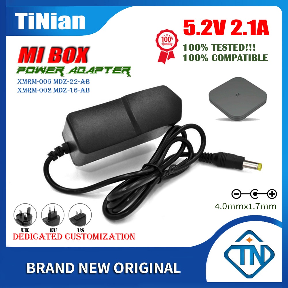 5.2V 2.1A AC/DC Adapter for Xiaomi Mi Box S HDR XMRM-006 MDZ-22-AB TV ...