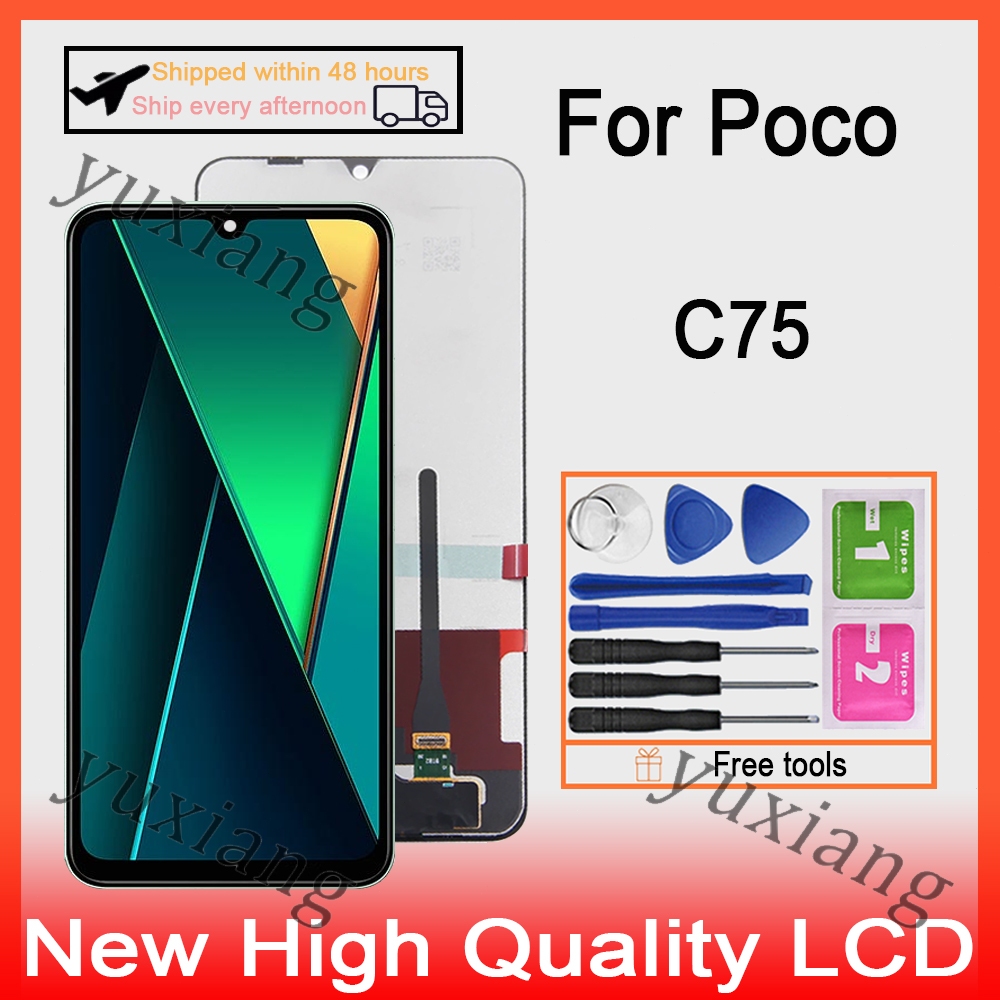 Original Poco C75 4G 5G LCD Display Touch Screen With Frame Replacement ...