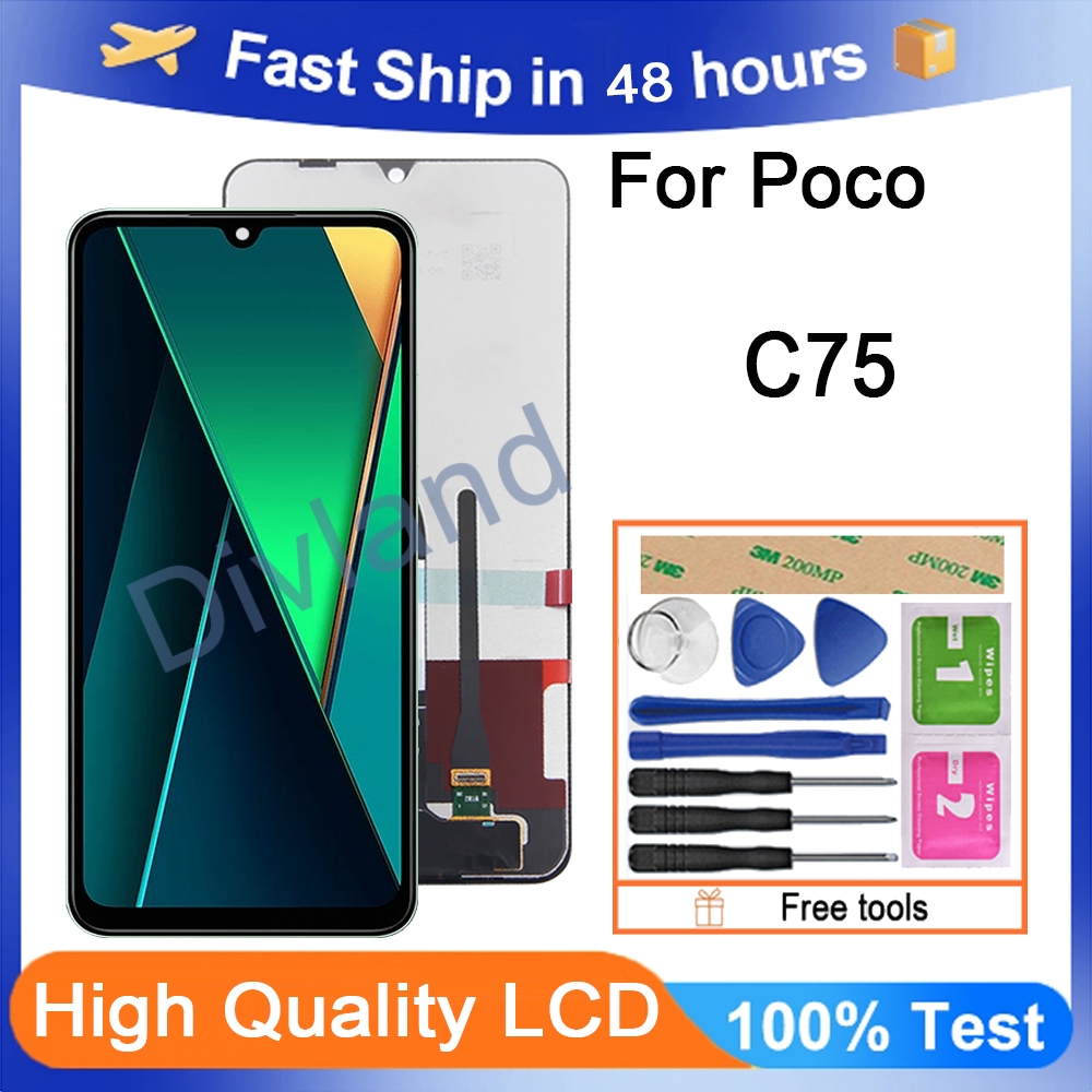 Original Poco C75 4G 5G LCD Display Touch Screen With Frame Replacement ...