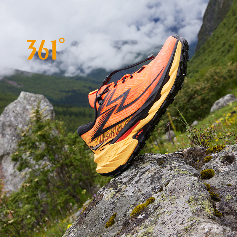 361 Degrees Mountain Pro Men Running Shoes Protective Lightweight Shock ...