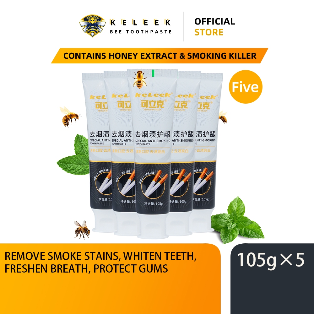 KELEEK Fresh Mint Toothpaste for Smokers - Deep Cleans and Whitens ...