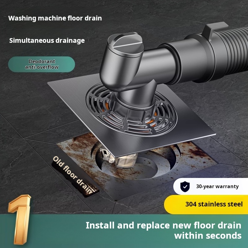 Washing machine drain pipe, anti-odor two-in-one special three-way ...