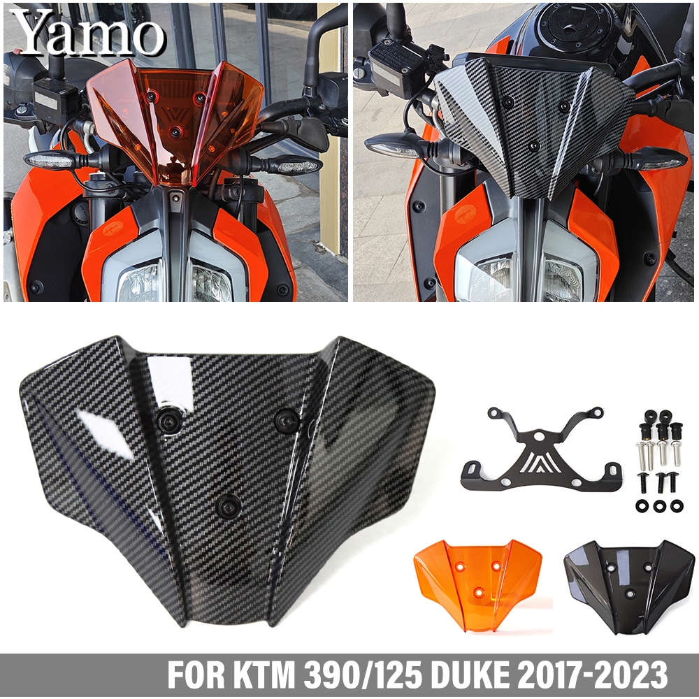 For KTM DUKE390 DUKE125 2017-2023 windshield DUKE 390 DUKE 125 fairing ...