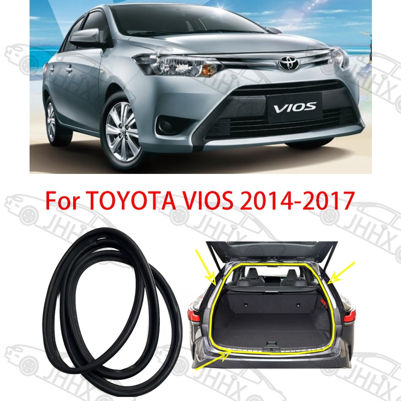 Car rear door weatherstrip for Toyota VIOS 2014 2015 2016 2017 GEN3 Car trunk tailgate rubber ...