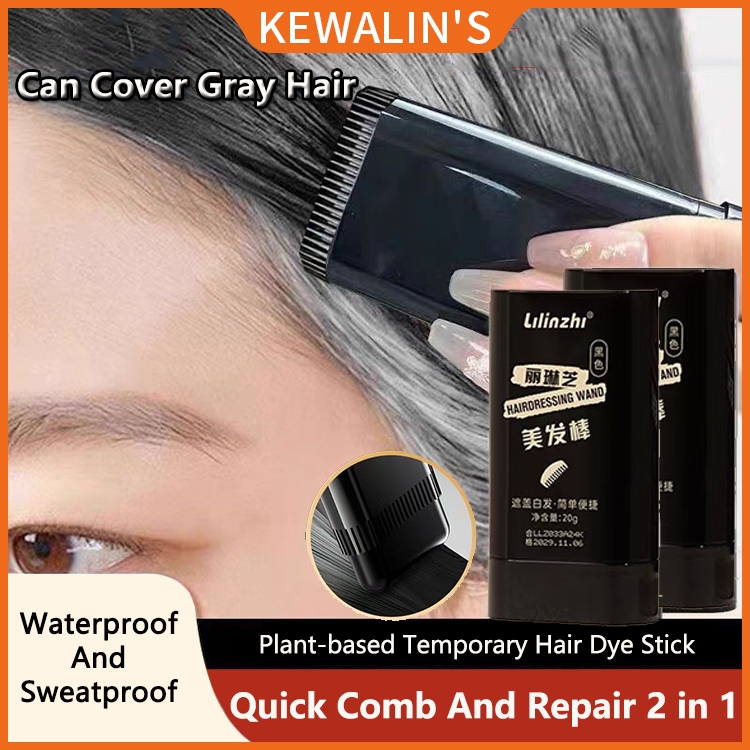 Temporary Hair Dye Comb Waterproof And Sweat-proof For White Gray Hair ...