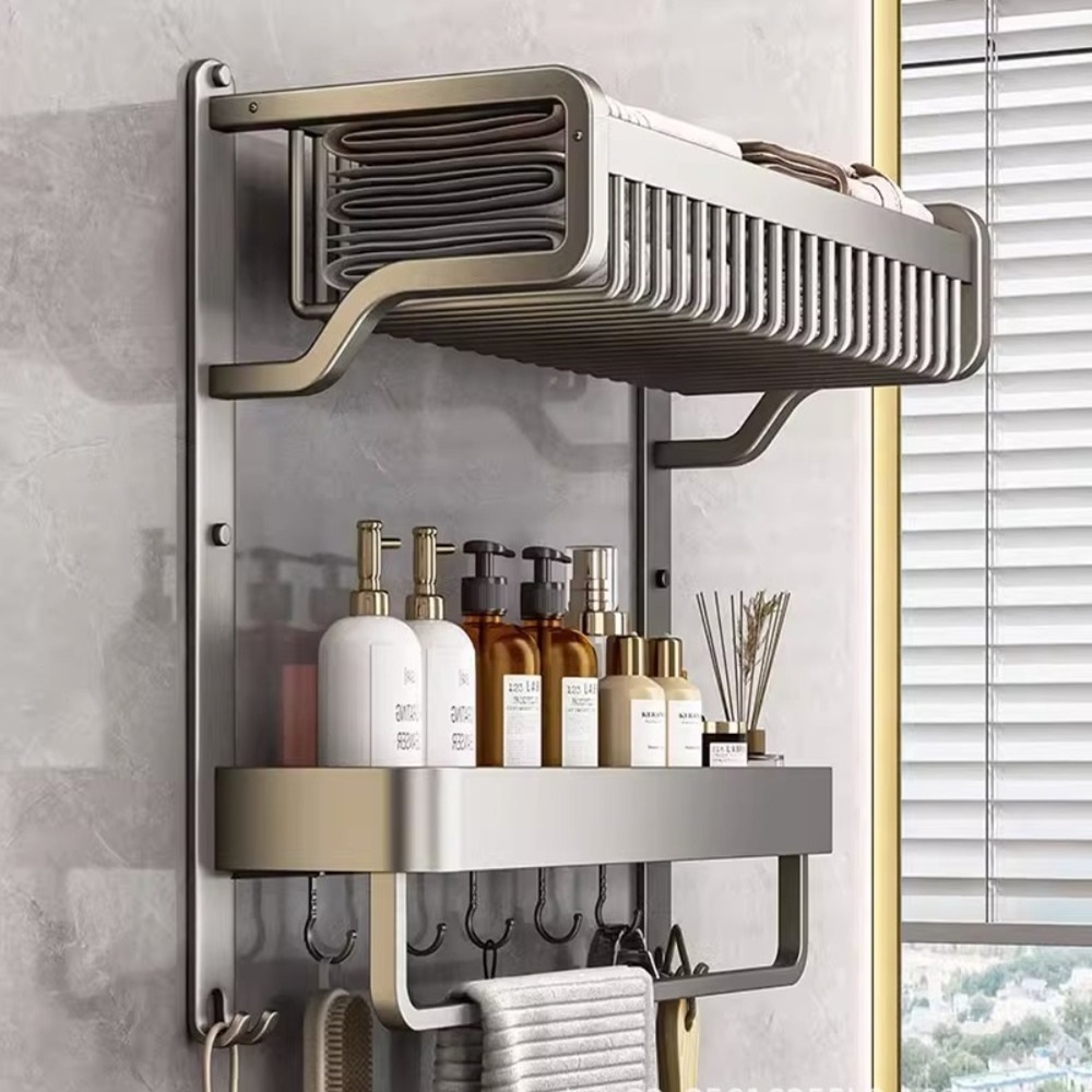 Wall-mounted storage rack, multi-functional storage rack for home ...