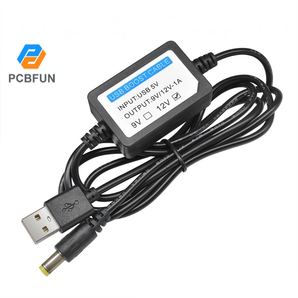 Pcbfun Dc 5v To 12v 1a Boost Usb Line Power Conversion Cable Module