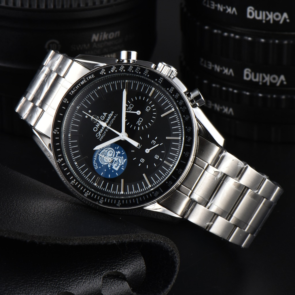 Omega Speedmaster Series Wrist Watch Quartz Movement Trendy Casual ...