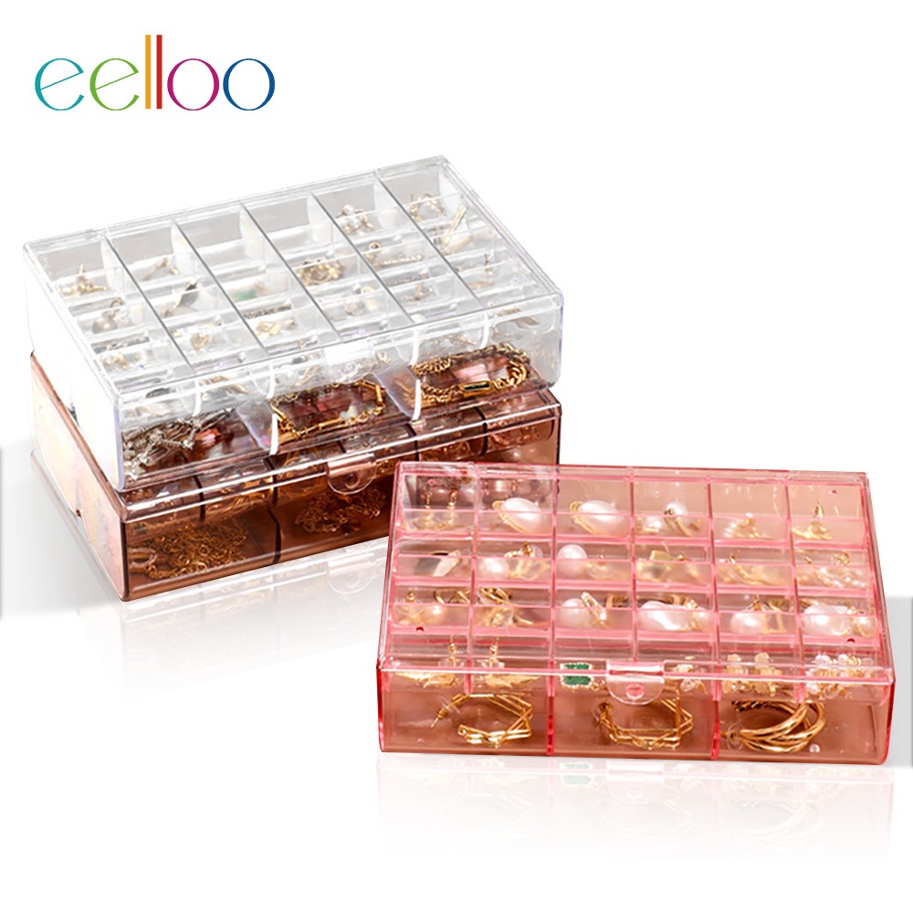 Eelloo Earring Storage Box Jewelry Box Single Double Layer Organizer ...