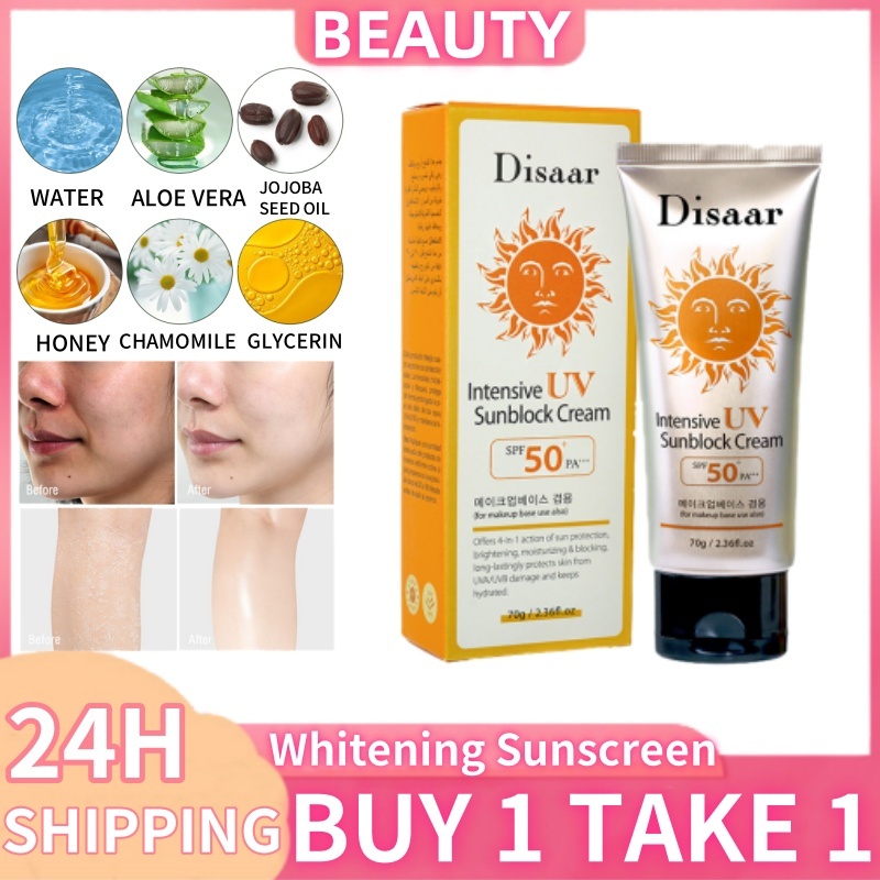 BUY 1 TAKE 1 Disaar Skin Brightening Sunscreen SPF 90+ Sunblock Moisturizing Lasting Fairy ...