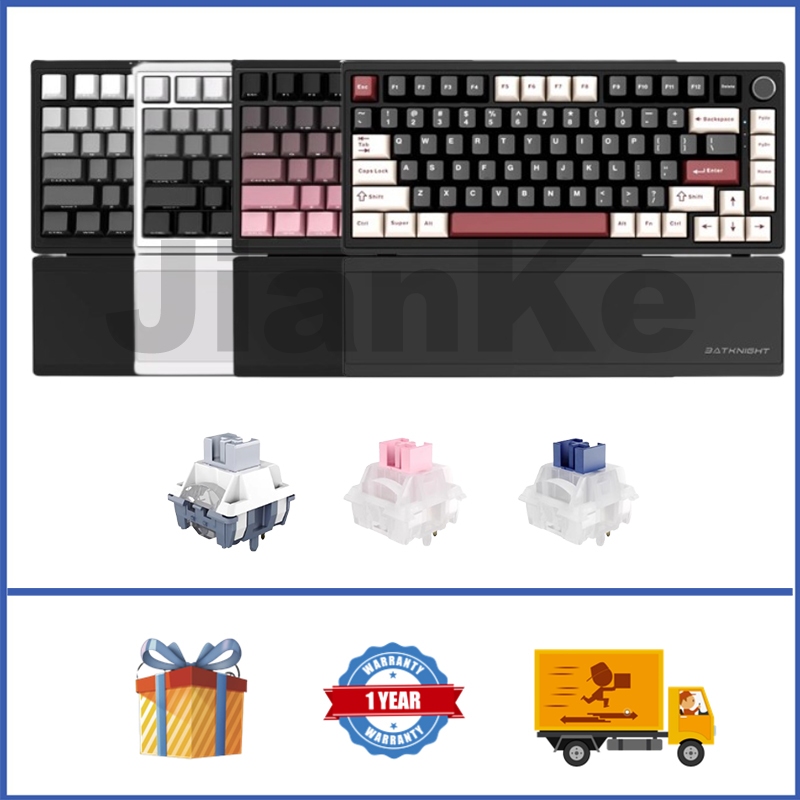 BATKNIGHT BK75 BK75 Wireless Mechanical Keyboard 75% Hot swappable RGB ...