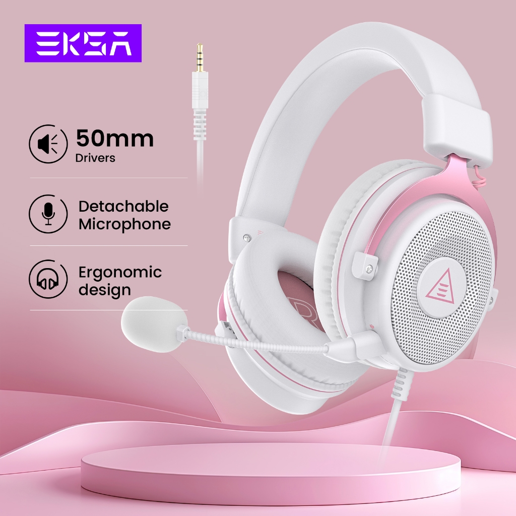 EKSA E900 3.5mm Wired Gaming Headset Stereo Over-Ear Headphone with ...