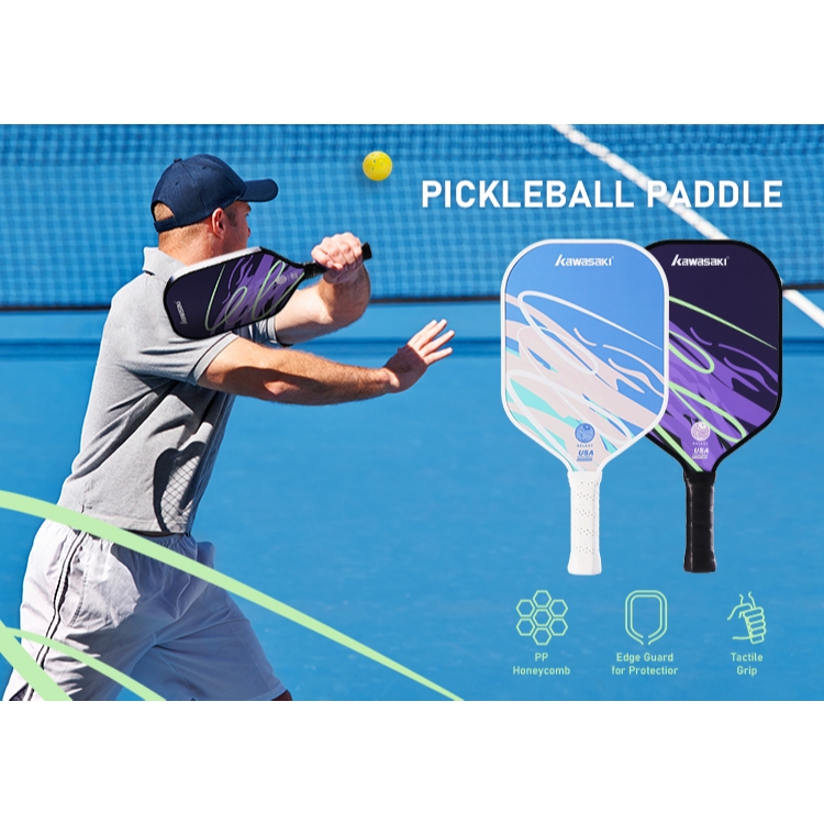 Kawasaki Pickleball Paddle GALAXY&AURORA 220g Fiberglass Pickle Racket ...