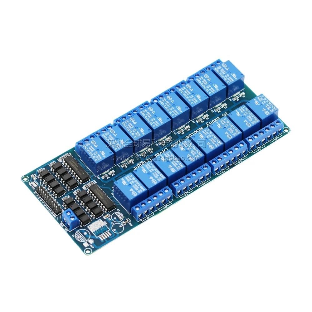 16-Channel relay module 5V 12V control board with optocoupler ...