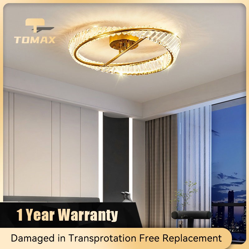[1Year Warranty] TOMAX Italian Light Luxury Crystal Ceiling Lamp Post ...
