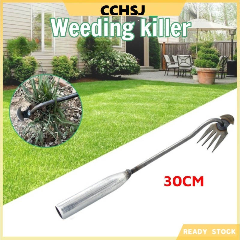 Weeding and rooting tool steel 4 tooth weeder root digger garden hoe ...
