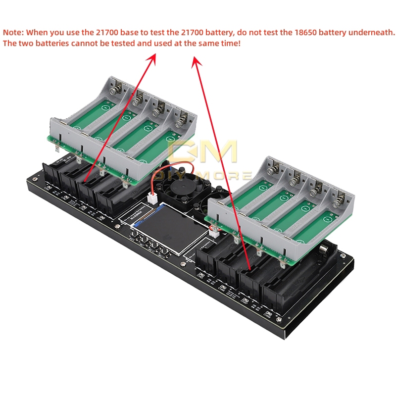 DIYMORE 2.4 Inch Color Screen with Curve Display Eight-Channel 18650/ ...