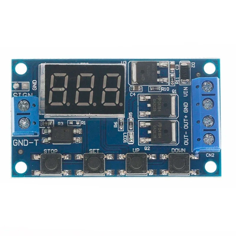 DC 12V 24V Dual MOS LED Digital Time Delay Relay Trigger Cycle Timer Delay Switch Circuit Board ...