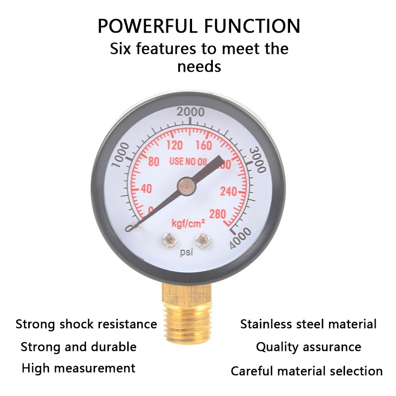 M10*1 4000psi Manometro Pressure Gauge Pneumatic Tool Fitting Manometro ...