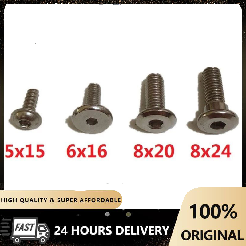 MOTORCYCLE STAINLESS BOLTS 5.5X15 6X16 6X20 8X20 8X24 BODY BOLT DISC ...
