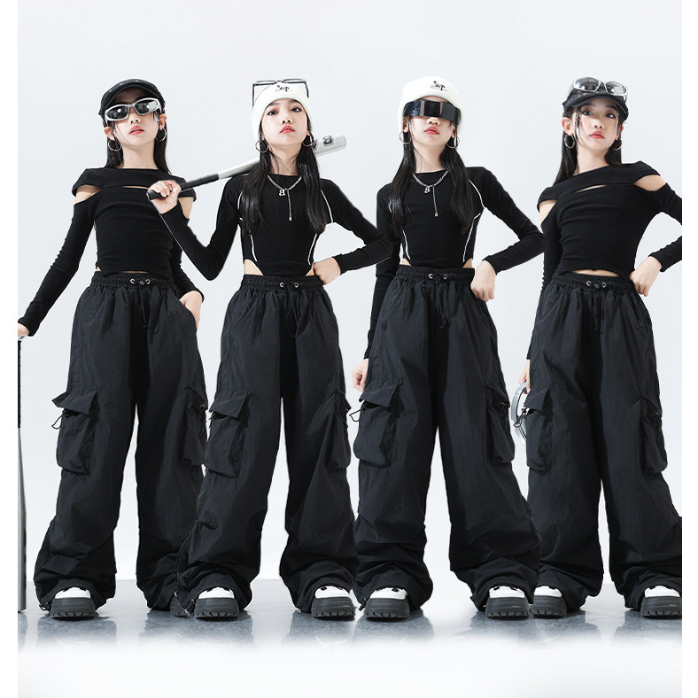Girl Jazz Dance Costume Autumn Winter Girl Group Dance Costume Children ...