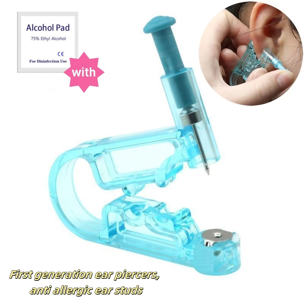 Disposable Stainless Steel Stud Earrings Pierced Ear Gun Professional ...